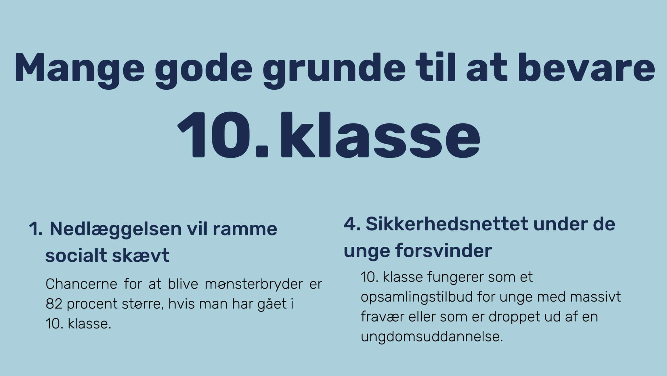 Mange gode grunde til at bevare 10. klasse | Danmarks Private Skoler